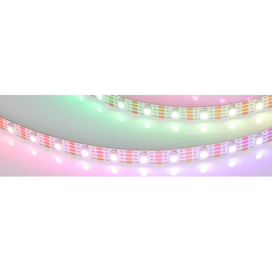 Светодиодная лента Arlight SPI-B60-10mm 5V RGB-PX1-BPT (12 W/m, IP20, 5060, 5m) (, бегущий огонь)