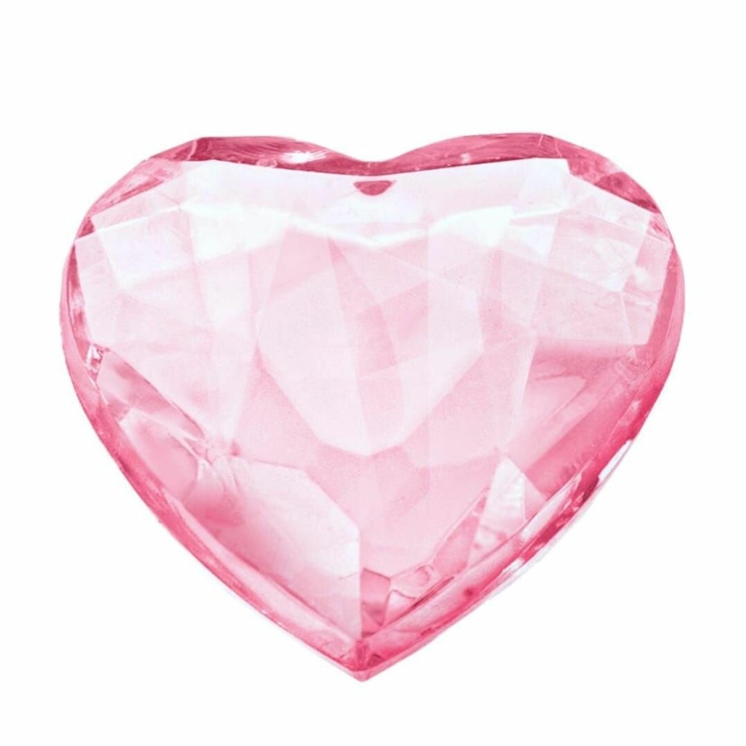 Украшение декоративное, сердечки, акриловые фигурки цветные, декор для дома