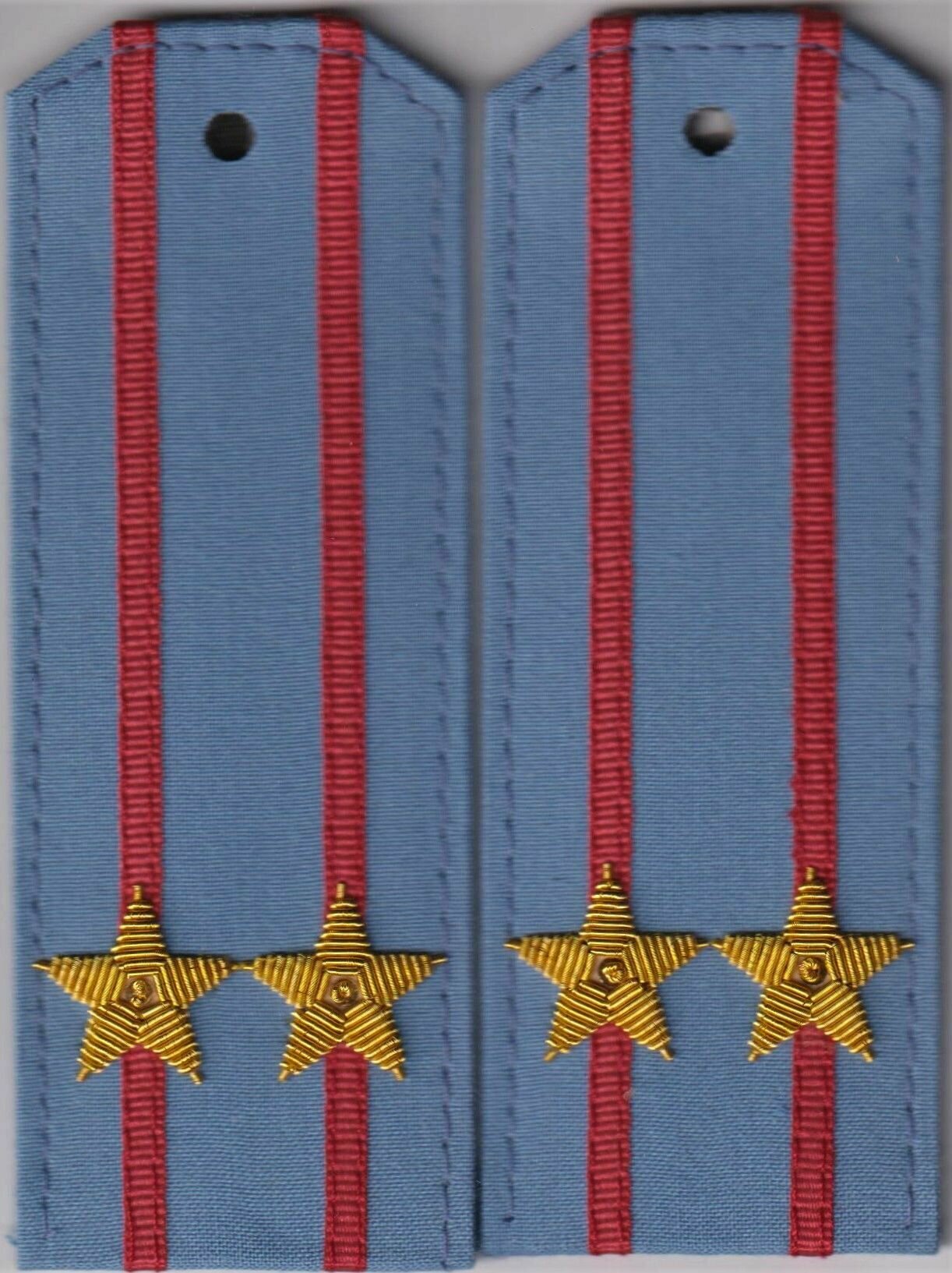 Погоны из рубашечной ткани серо-голубые, подполковник