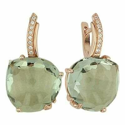 Серьги ALORIS, красное золото, 585 проба, аметист