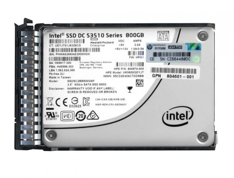 Жесткий диск HP VK0800GEYJT 800Gb SATAIII 2,5" SSD
