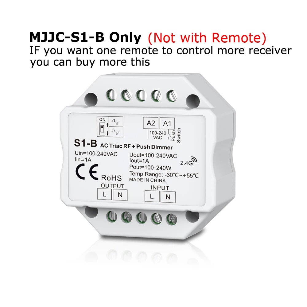 MJJC Triac LED Dimmer Белый, MJJC-S1-B only