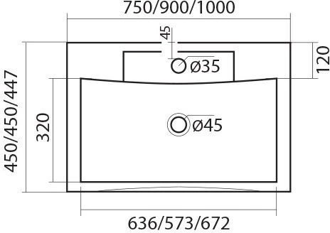 Раковина Art&Max Bianchi 75 Nero