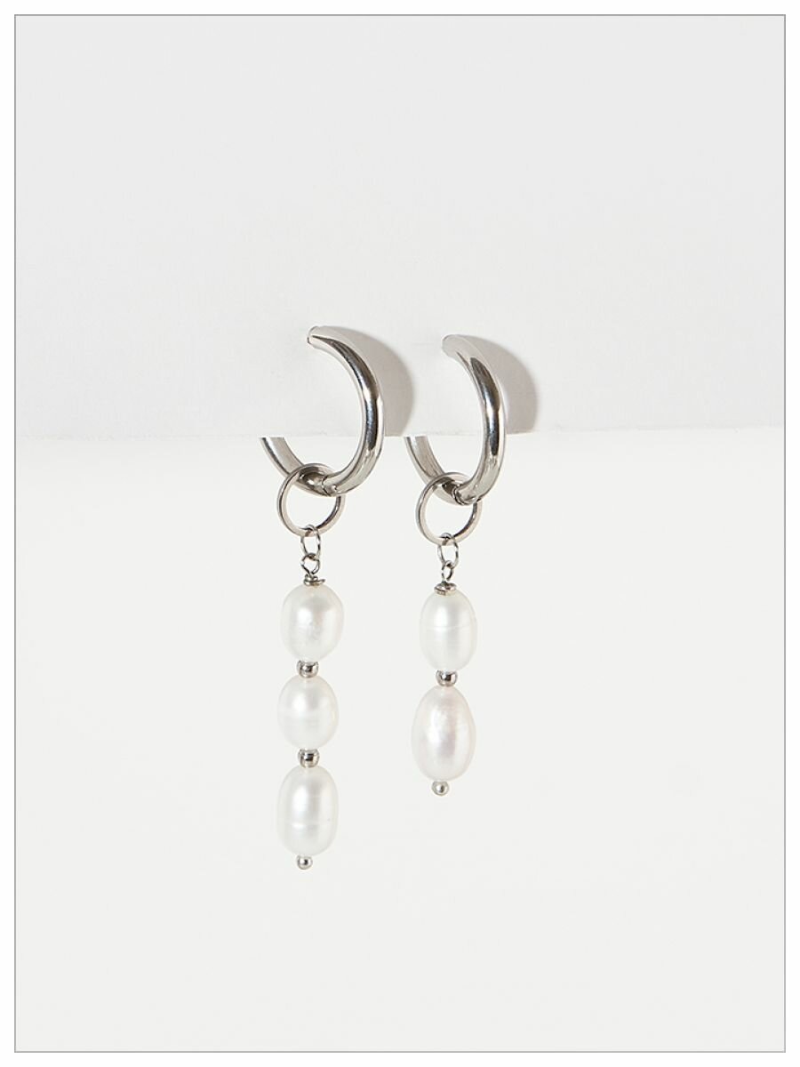 Серьги, жемчуг культивированный