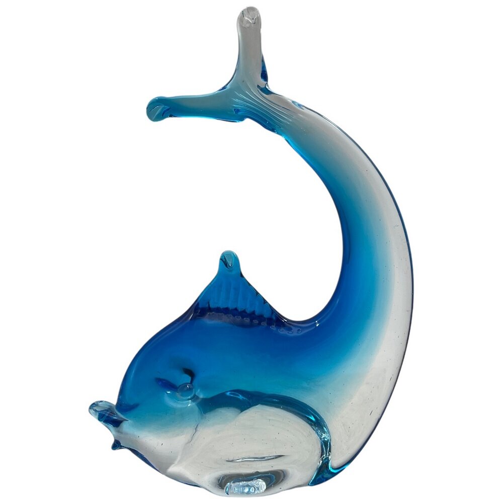 Рыба тропическая (голубая), 16 см, стекло венецианское, 1990-2000 гг, Murano, Италия