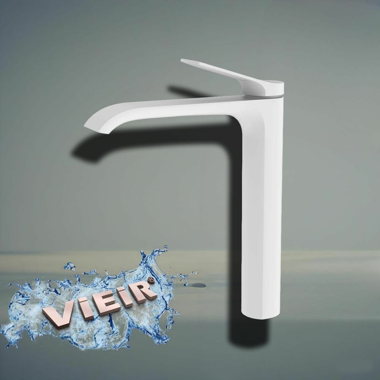 Смеситель для раковины V343512F белый литой серия VIER