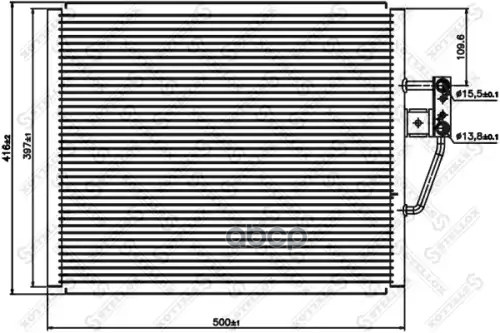 Радиатор кондиционера! BMW E39 2.0i-2.5TDi 97> Stellox арт. 1045054SX