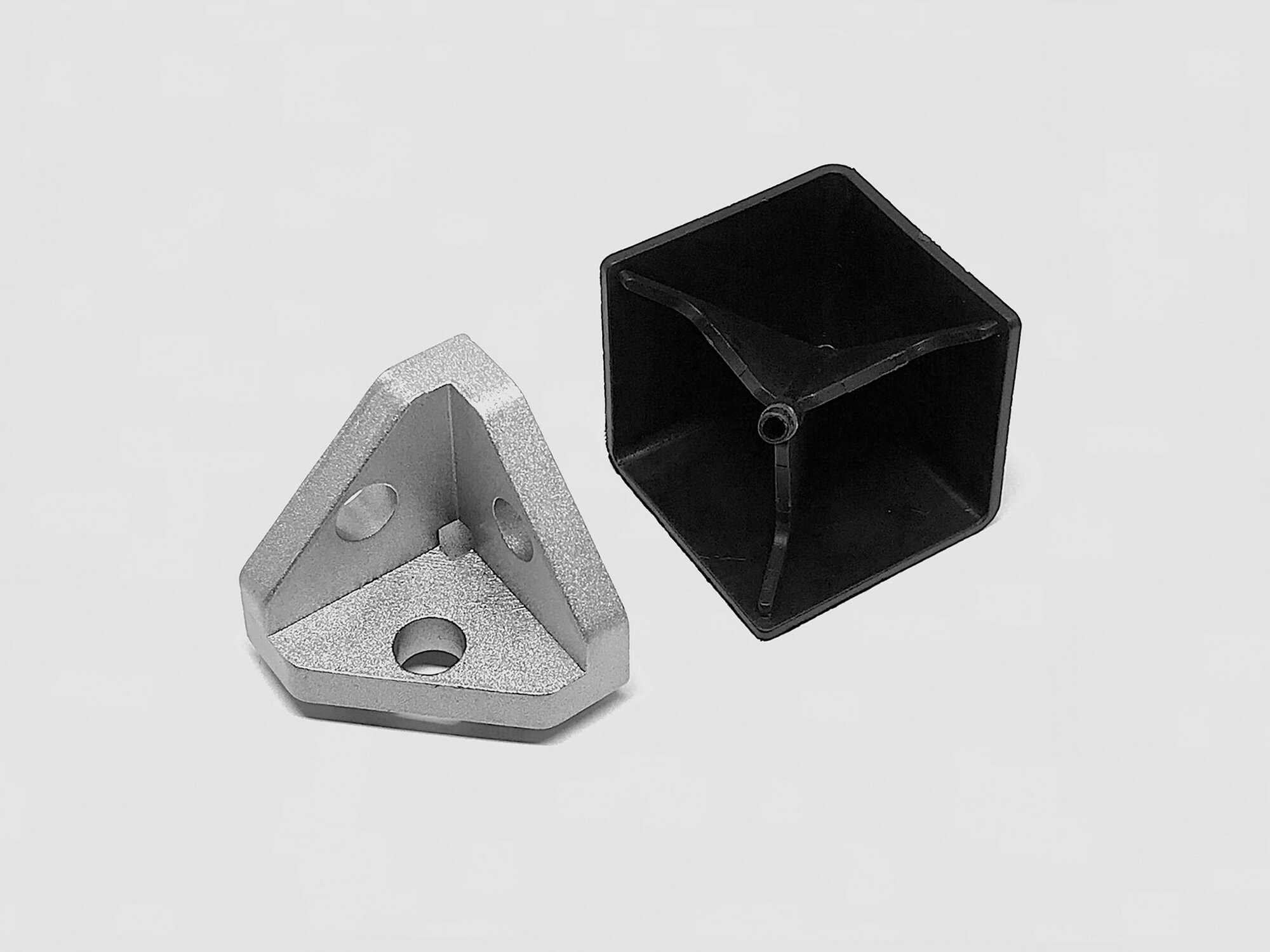 3-х сторонний кубический соединитель 40х40, паз 10, A370 / 1 шт / соберизавод