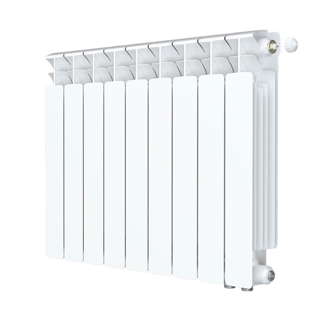 Радиатор RIFAR BASE VENTIL 500 9 секций нижнее правое подключение белый