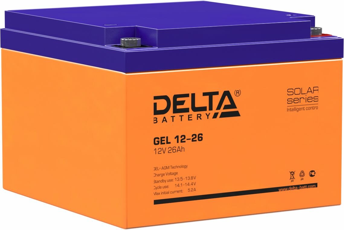 Батарея для ИБП Delta GEL 12-26, 12В, 26Ач