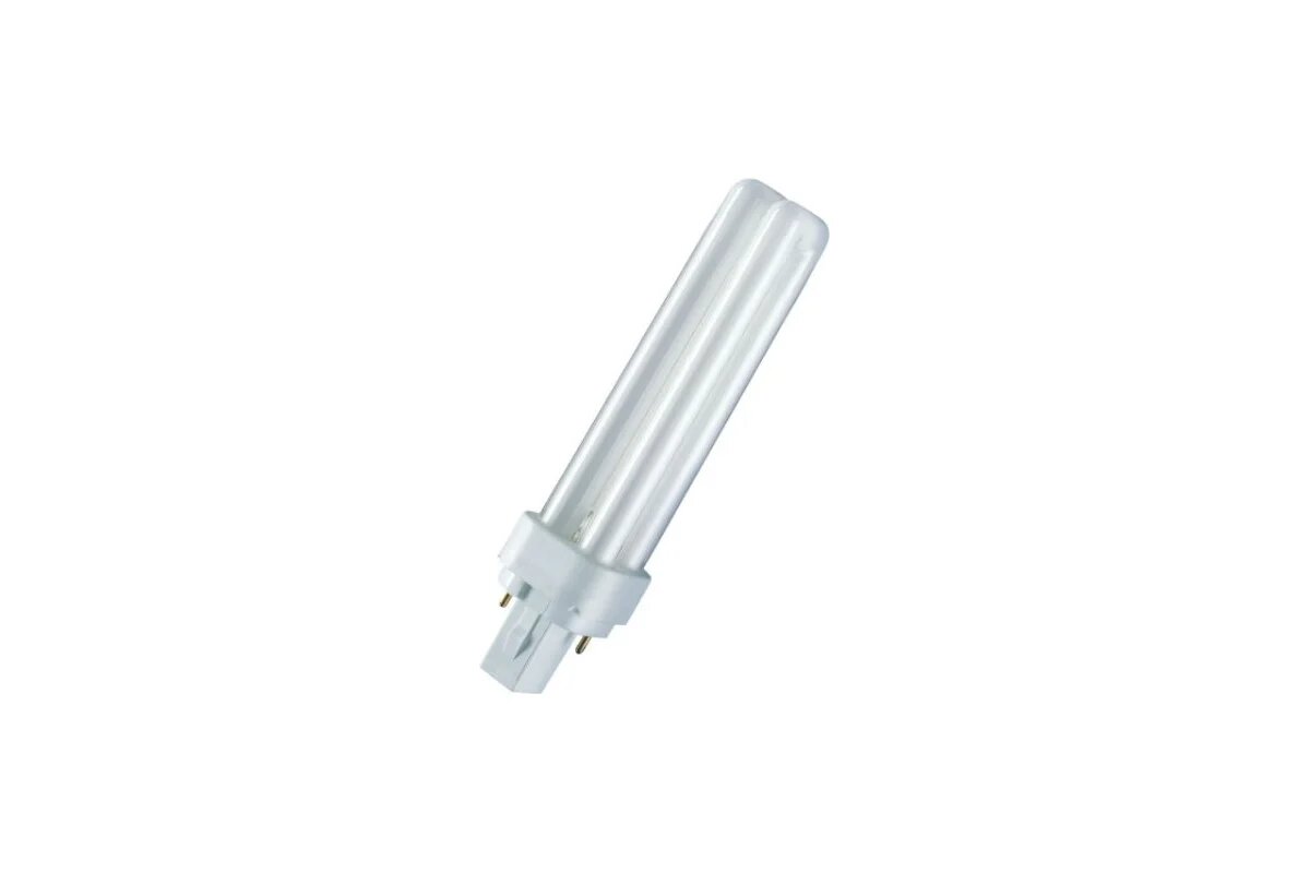 OSRAM лампа люминесцентная компактная DULUX D/E 18W 830 G24q-2 4050300327211