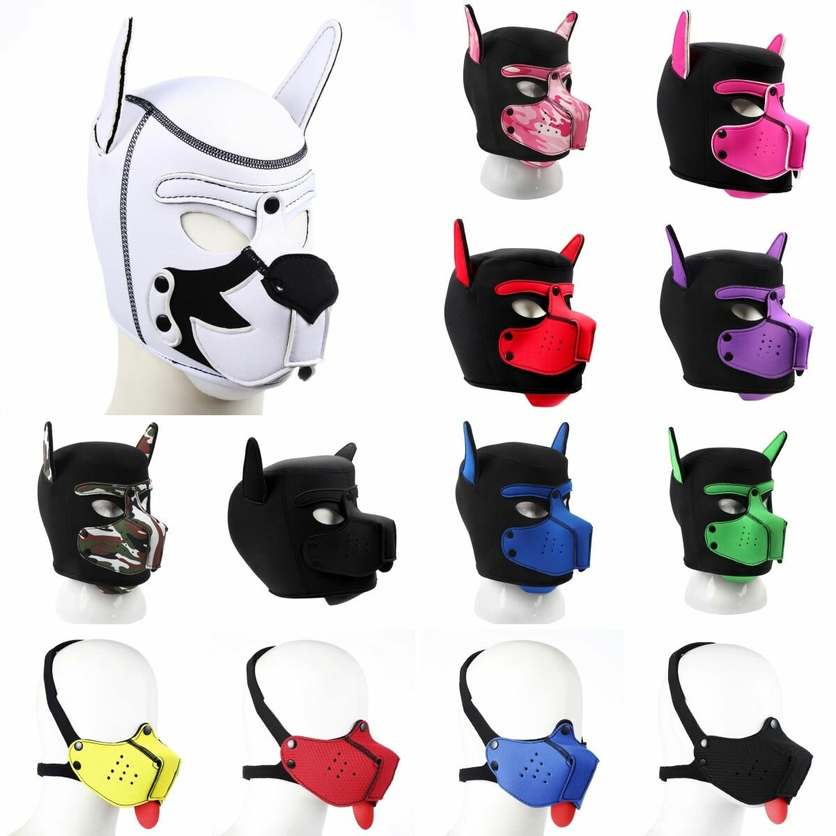 БДСМ головной убор, Маска БДСМ, Унисекс маски для косплея собак