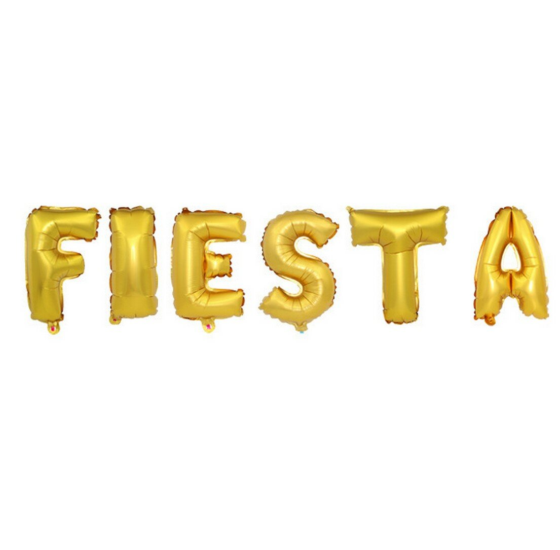 Фольгированный шар FIESTA золото, Мексиканская вечеринка