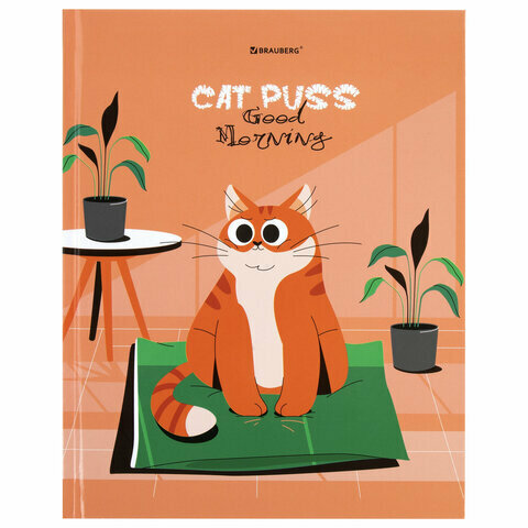 Дневник 1-11 класс 40 л, твердый, BRAUBERG, глянцевая ламинация, "Cute cat", 106852