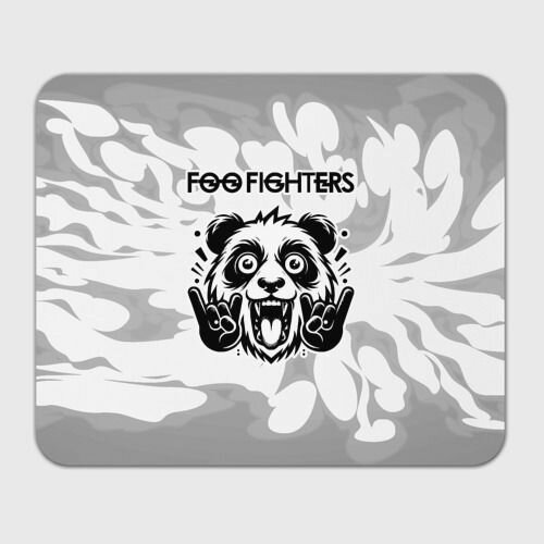 Foo Fighters рок панда на светлом фоне Коврик для мыши