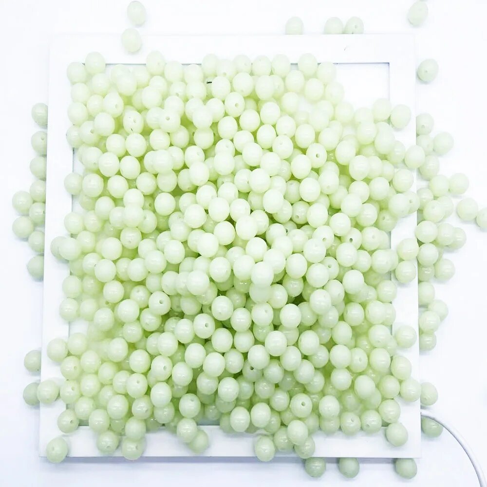 MAGBLE рыболовные бусины черные светящиеся 3-12 мм 5mm Hard bean