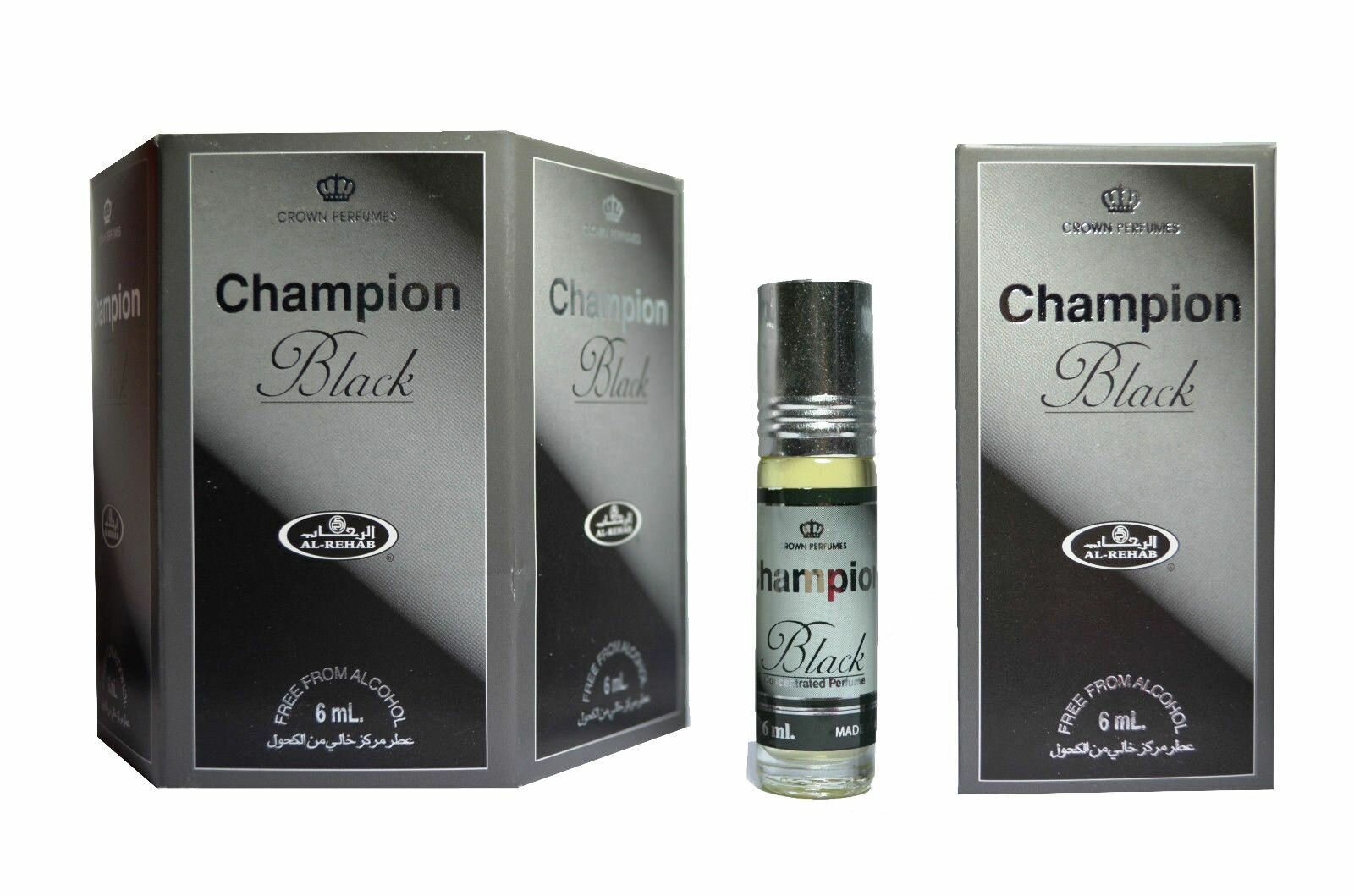 Масляные духи Чемпион Блэк Аль Рехаб (Champion Black Al Rehab), 6 мл 3 шт