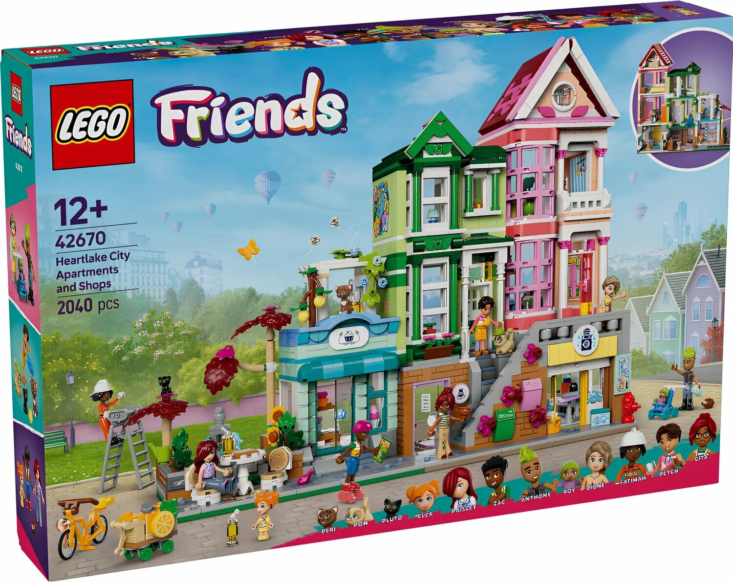 Конструктор LEGO Friends 42670 Апартаменты и магазины в Хартлейк-Сити