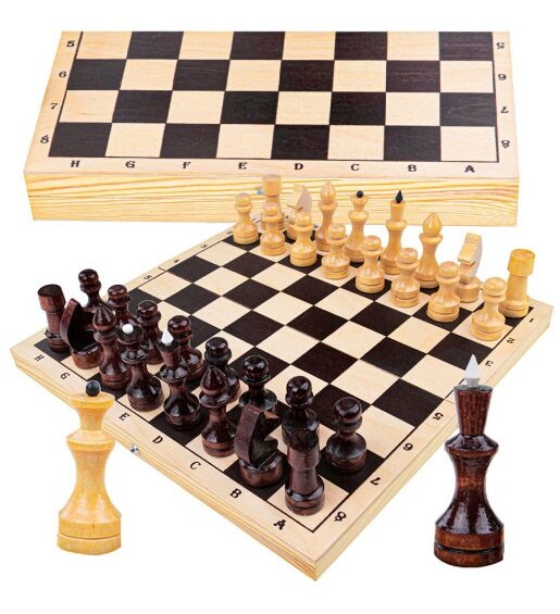 Настольная игра 3 в 1 "Шахматы, Шашки, Нарды" ШК-1, 400*210*35 мм