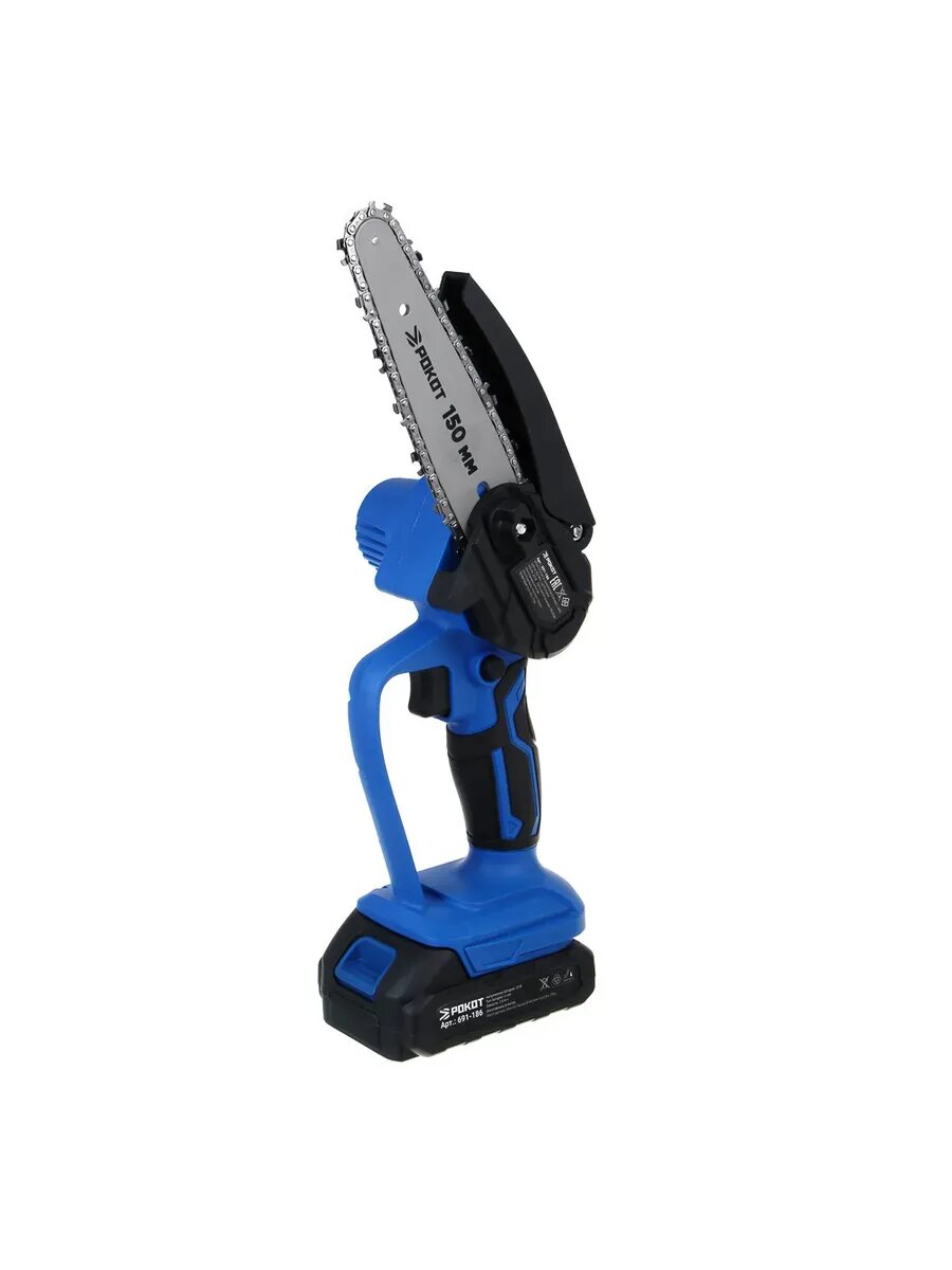 Пила аккумуляторная цепная, 1АКБ, шина 150мм, 2.0 А*ч Li-ion, в кейсе