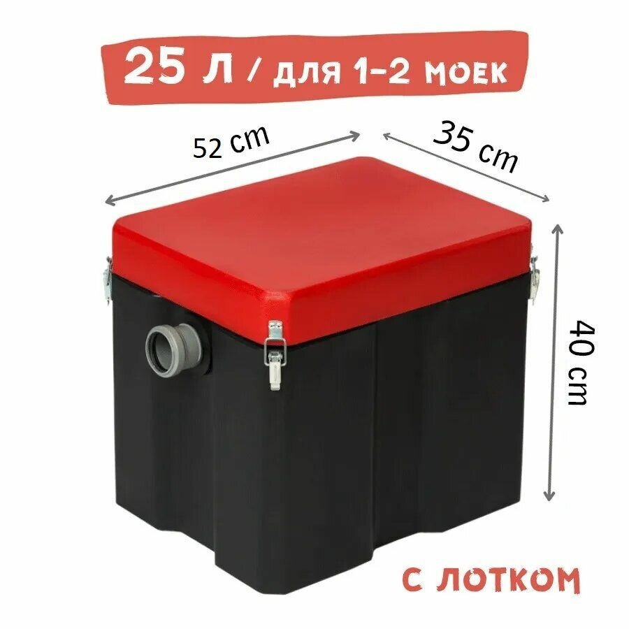 Пескоуловитель Термит 0.5-25, со съемной камерой, LLDPE, 52x35x40 см