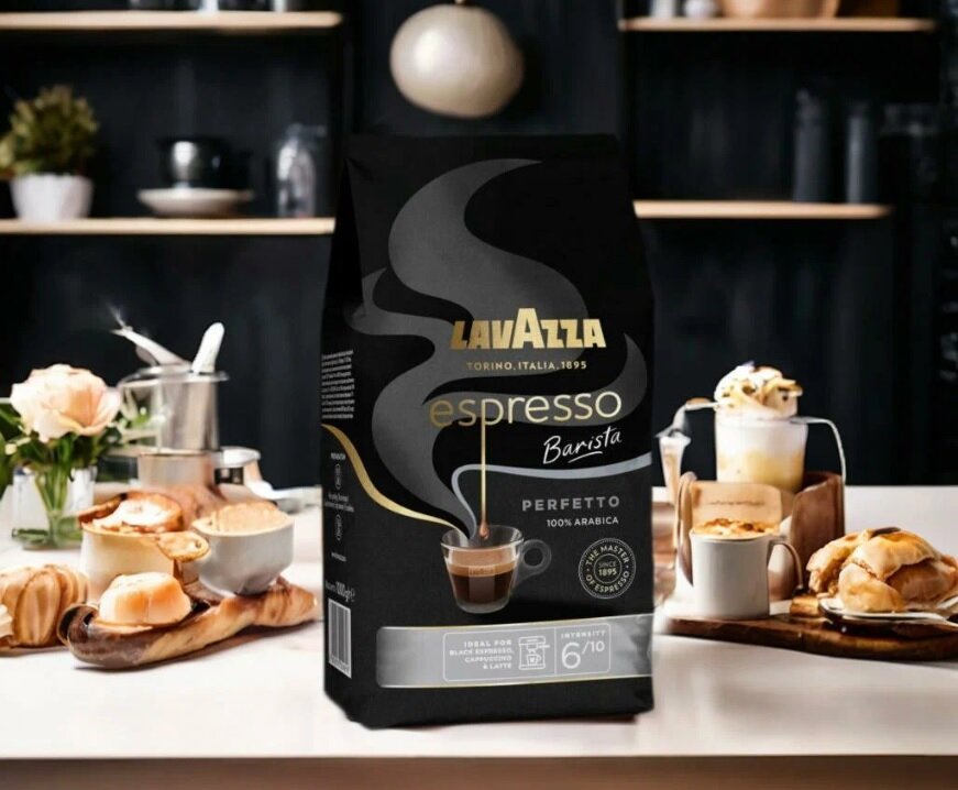 Кофе Lavazza Espresso Barista Perfetto 1кг, 100% арабика, средняя обжарка