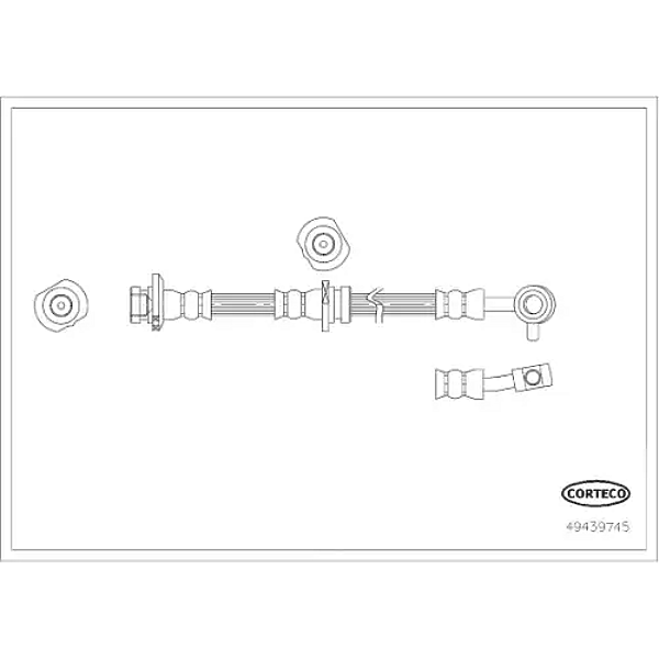 CORTECO 49439745 шланг тормозной