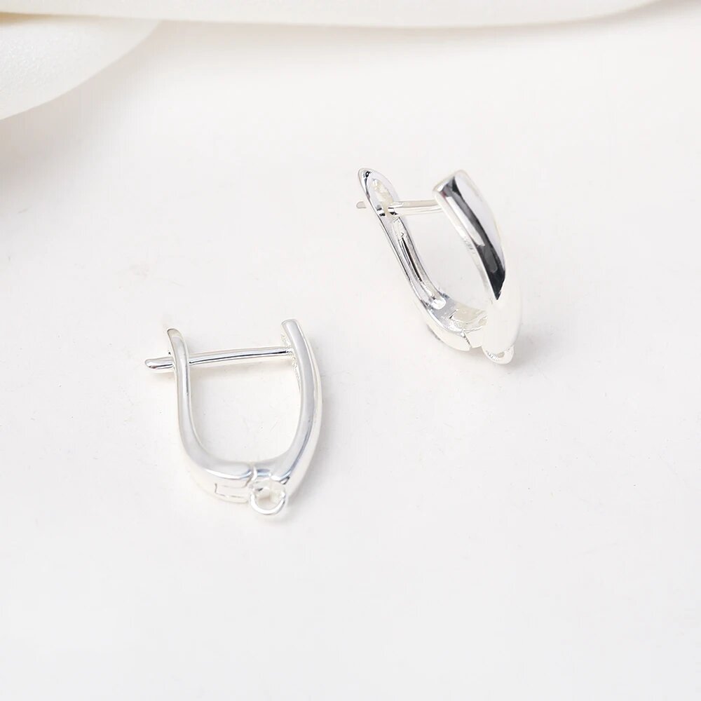 Крючки для сережек латунные позолоченные 18к 6 pieces, Silver Plated