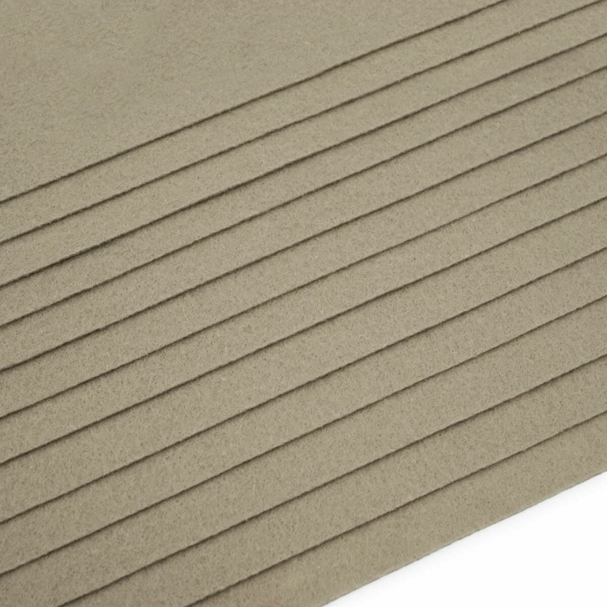 Фетр Astra&Craft Листовой, жесткий, 1 мм, 160 г, 20х30 см, цвет AF892/YF621, серый, 12 шт