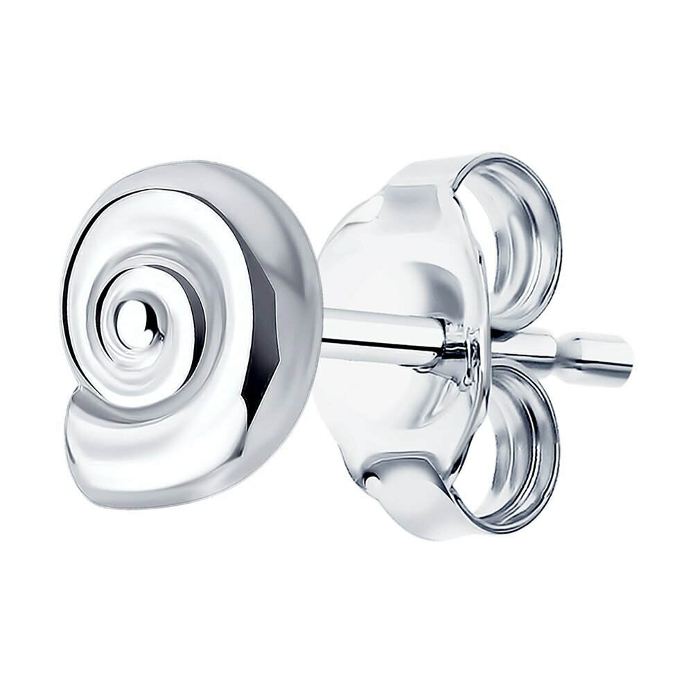 Моносерьга, серебро, 925 проба, родирование