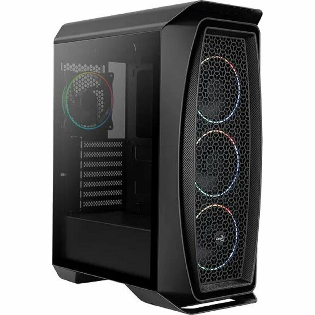 Компьютерный корпус Aerocool Aero One Eclipse-G-BK-v1 черный без БП ATX 4x120mm 2x140mm 2xUSB3.0 audio bott PSU