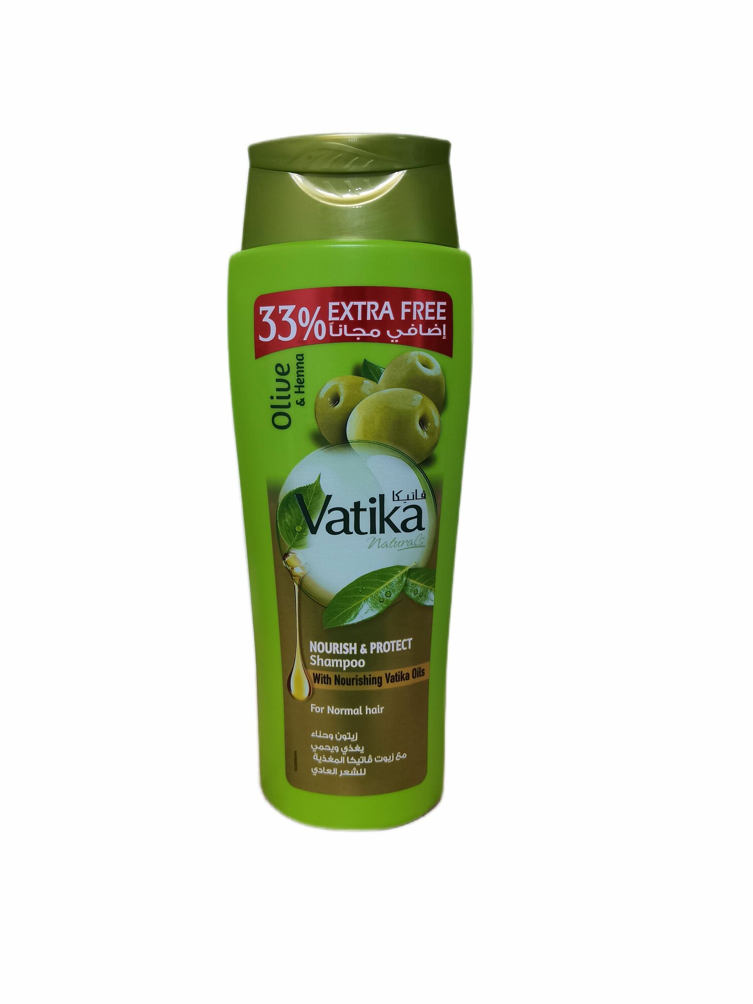 Dabur Vatika Шампунь олива И ХНА питание и защита Дабур Ватика / OLIVE AND HENNA, 400+132 мл в подарок