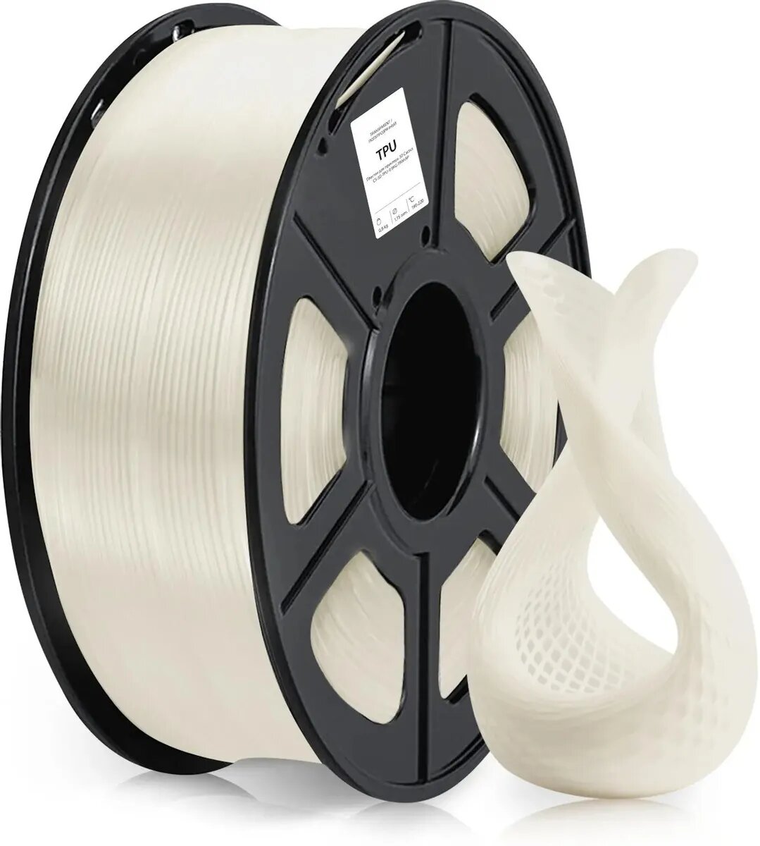 Пластик TPU Cactus CS-3D-TPU-0.8KG-TRANSP, прозрачный, 1.75мм, 0.8кг, 336м, для 3D принтера