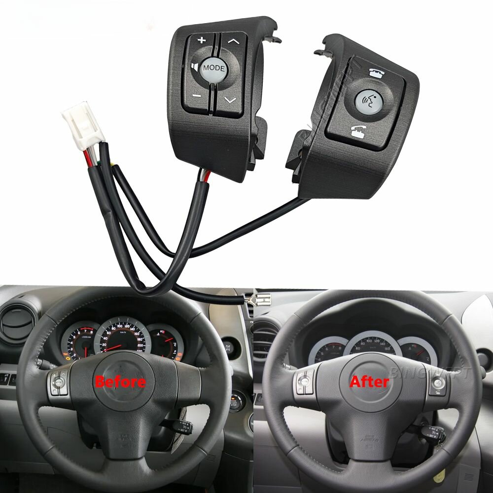 Кнопка управления мультимедиа для нового Bluetooth For Toyota Rav4 RAV4 XA30 ACA30L 2006-2008 Уровень громкости кнопки руля