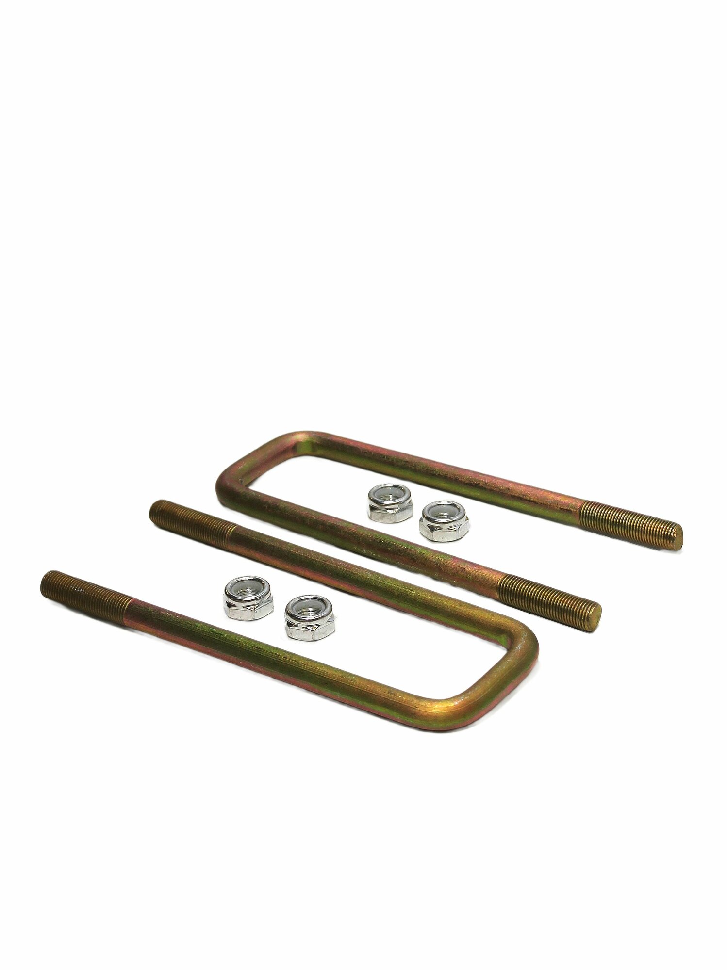 Стремянка рессоры для а/м Уаз 469 (215 мм, удлинённая) с нейлоновыми гайками 2 ШТ (цинк)