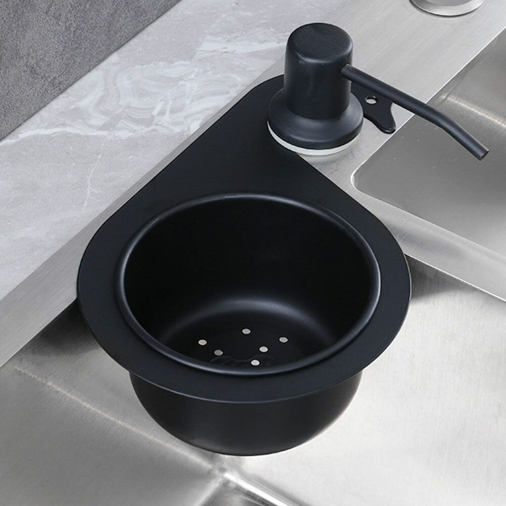 Дуршлаг из нержавеющей стали для раковины прочная и удобная корзина для фильтрации, подвесная модель с высокой вместимостью