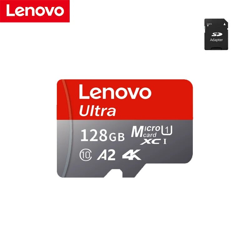 Lenovo 2TB 128GB 512GB Micro TF SD-карта Высокоскоростная карта памяти 1 ТБ Смартфон Планшет Ноутбук 4K Видео Путешествия Фотографическое хранилище