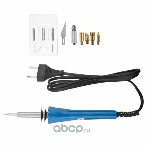 Паяльник 30вт220в выжигатель по дереву (6 насадок) rexant REXANT 120183