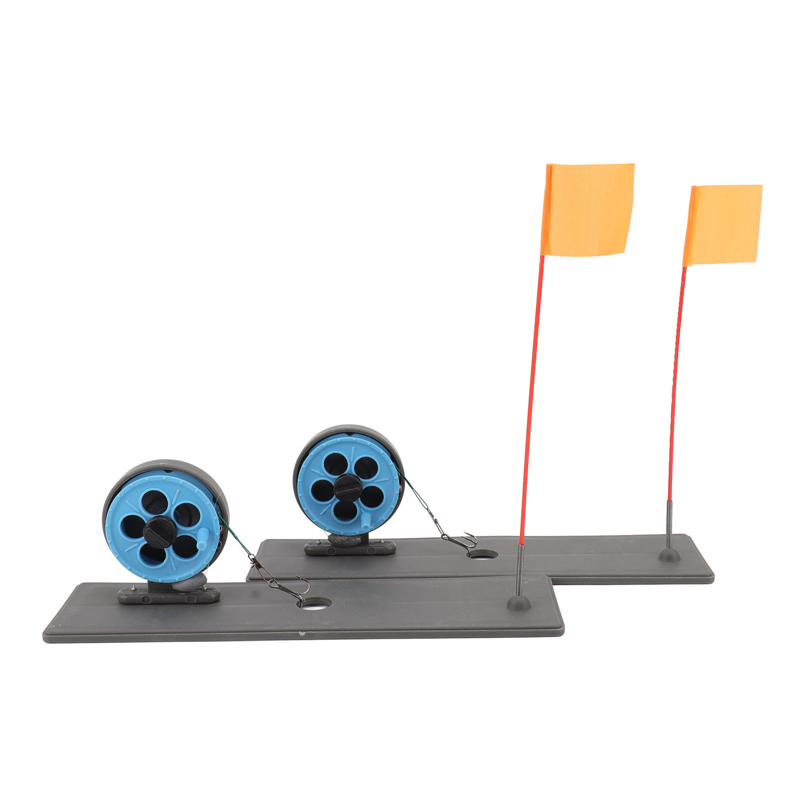 Маркер Для Льда: 2 Платформы и 2 Флага, Стабильная База и Легкий Комплект - Долговечный Материал для Зимней Рыбалки