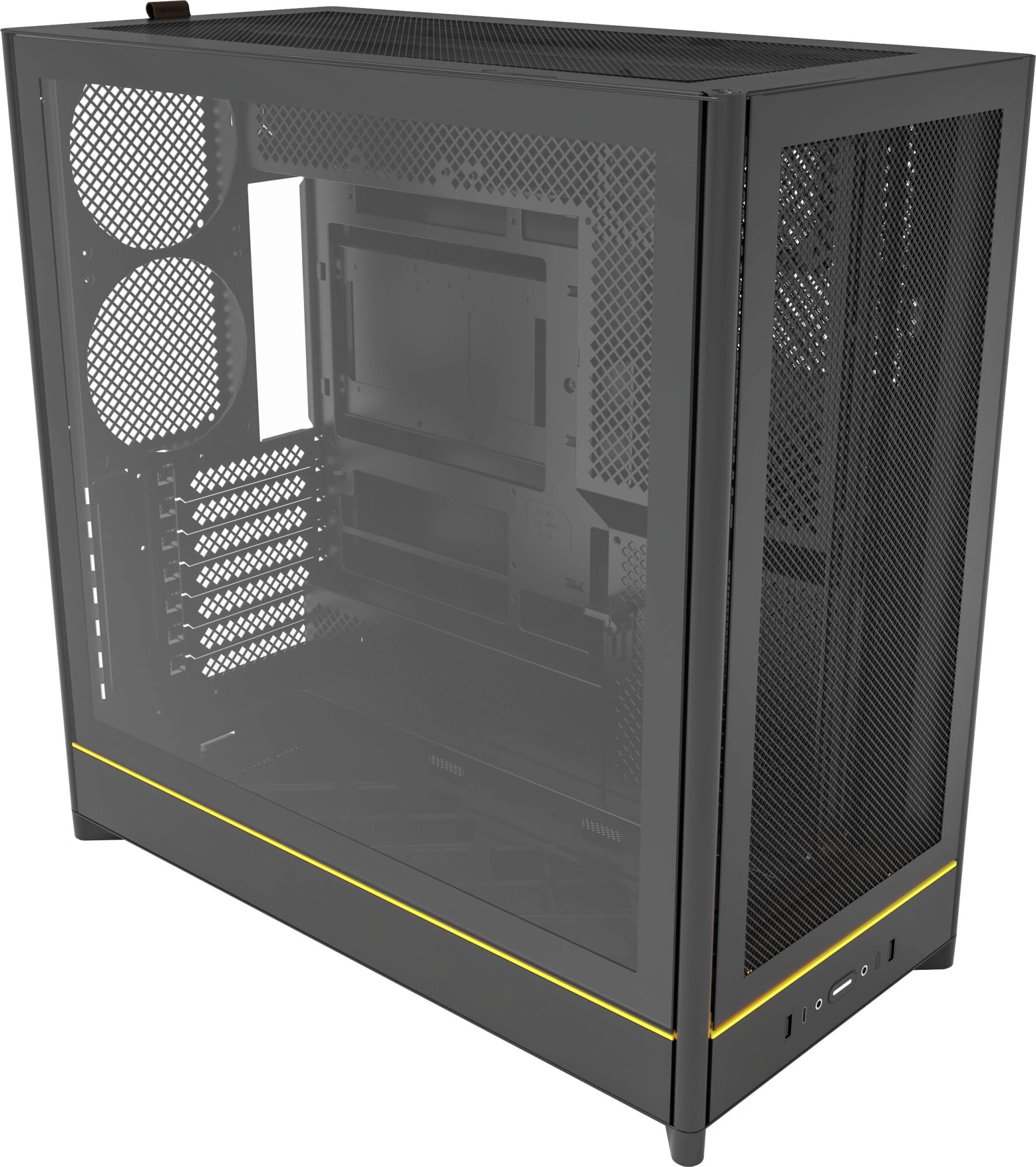 Корпус Montech HS01 черный без БП ATX 11x120mm 2x140mm