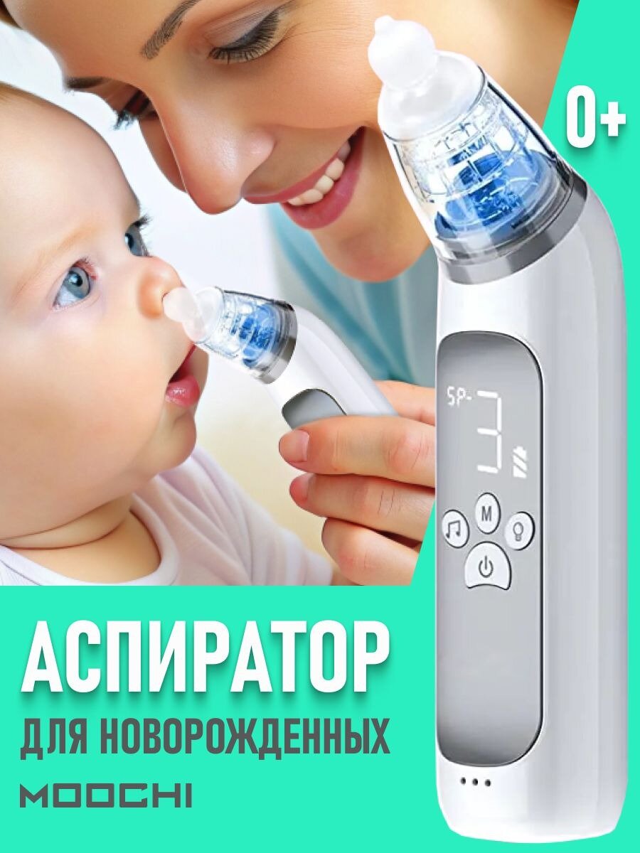 Аспиратор назальный для новорожденных соплеотсос с насадками