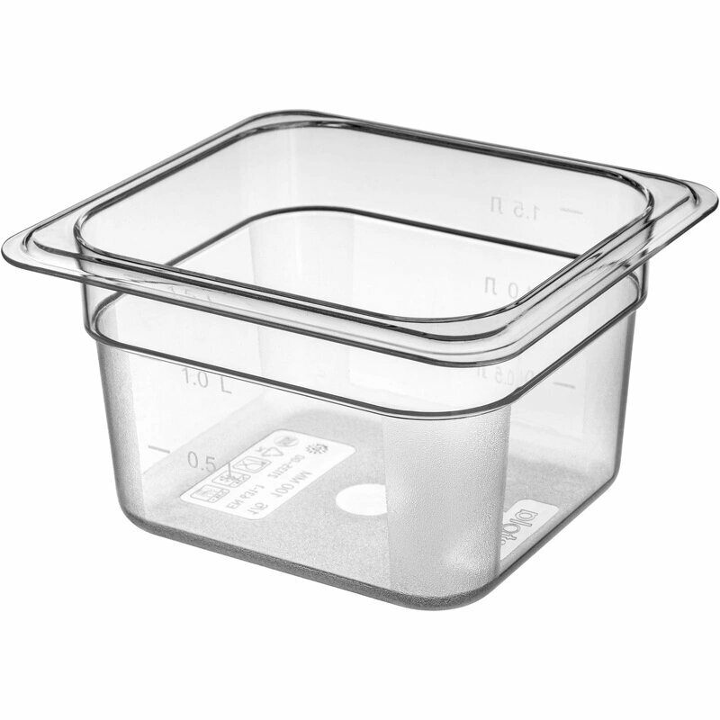 Гастроемкость из поликарбоната 1/6 Н-100 (прозрачный)