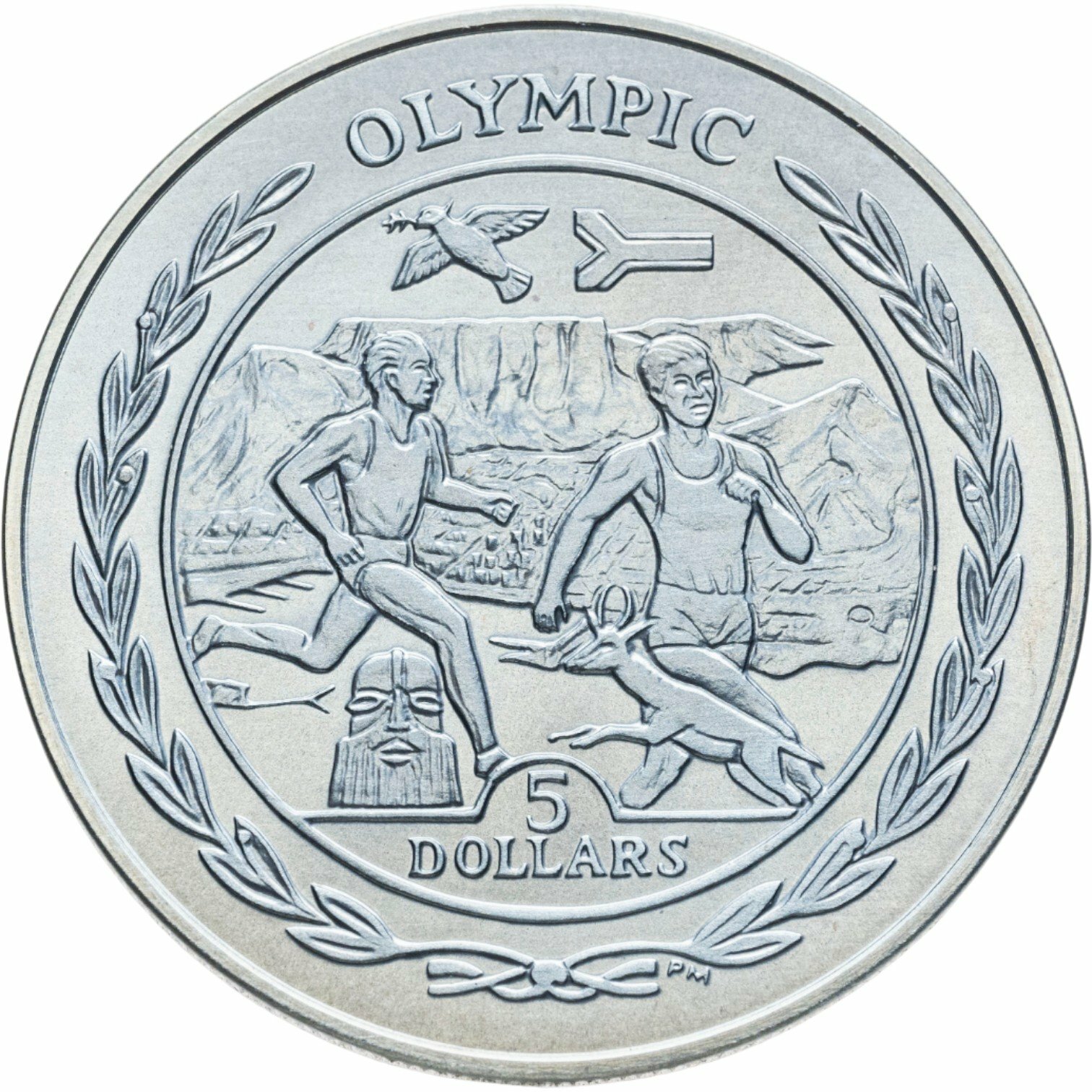 Британские Виргинские острова 5 долларов 2009 XXIX летние Олимпийские игры, Пекин 2008 - Африка, в сохранности UNC