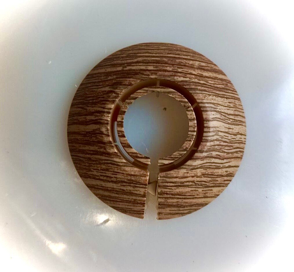 Обвод для труб декоративный, диаметр 25-34 мм, Палисандр, 10 шт.