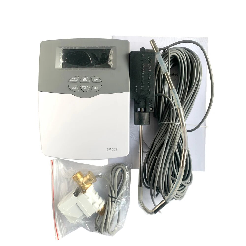 Контроллер солнечного водонагревателя SR501 (старый обновление SR500) 4-классный дисплей уровня воды для непрессованных солнечных водонагревателей