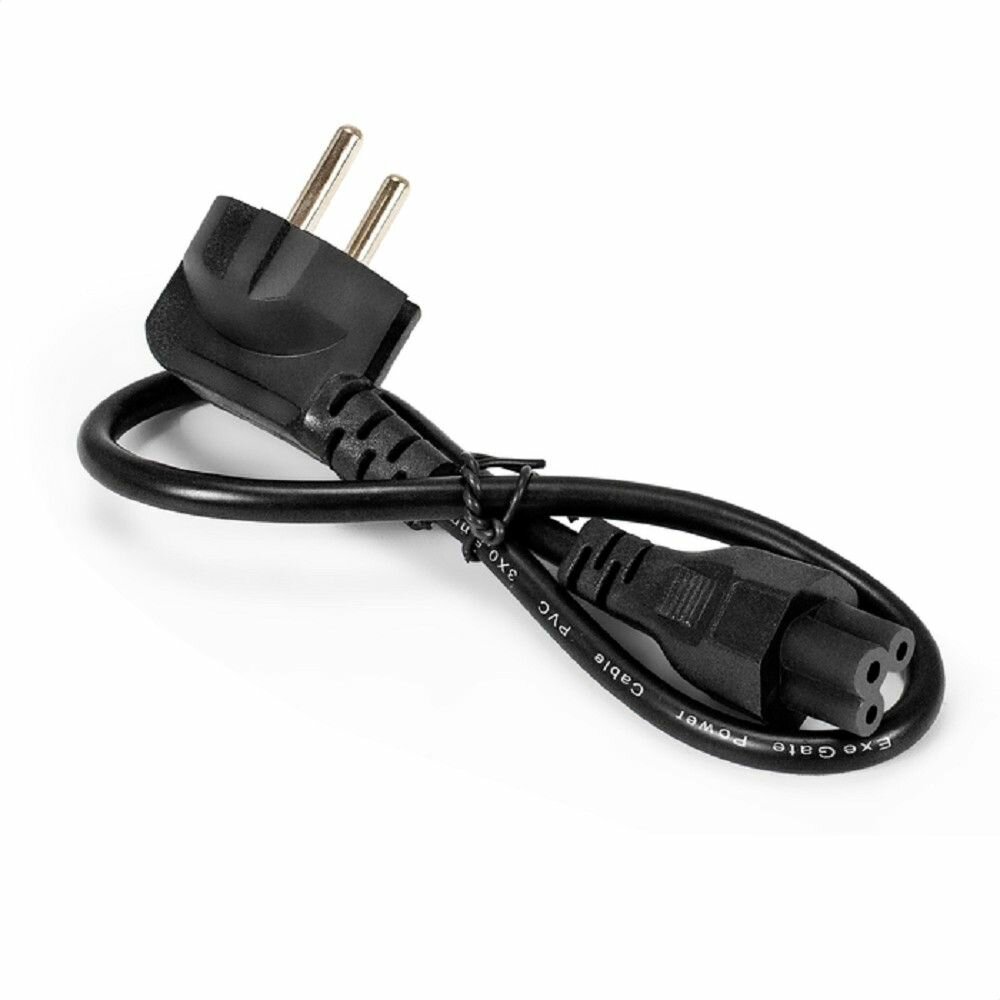 EXEGATE, EX297813RUS Кабель питания ноутбуков Power PC5 - 0,5P Евровилка Schuko - >C5, VDE - 250V - 3 0.5mm2, медь, черный, 6A, 0.5м