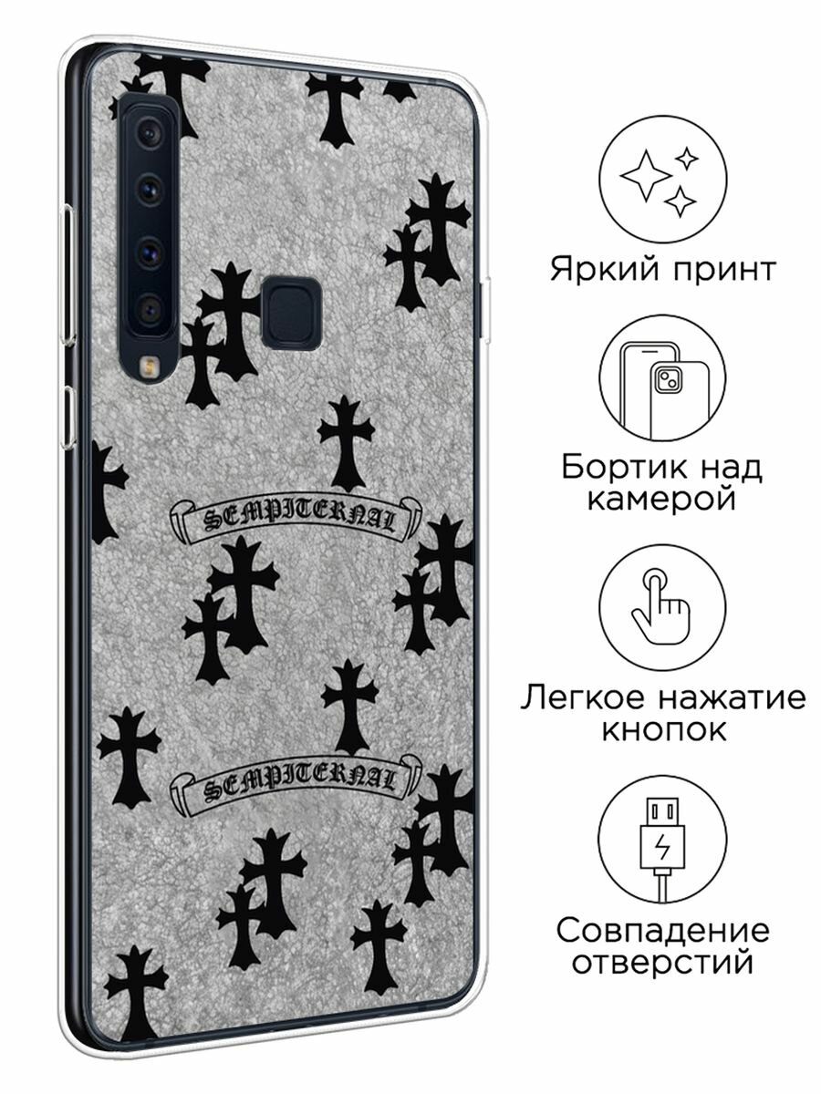 Чехол на Samsung Galaxy A9 2018 / Самсунг Галакси А9 2018 с принтом "Кресты паттерн 3" — фото 1