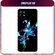 Чехол на OnePlus 9R / ВанПлас 9R с принтом "Синий цветок на черном"