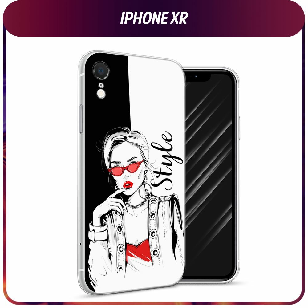 Чехол на Apple iPhone XR / Айфон XR с принтом Черно-белый стиль