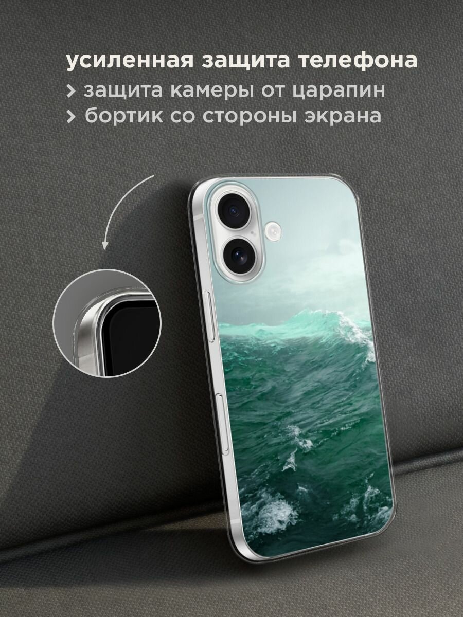 Силиконовый чехол на Apple iPhone 17 / Айфон 17 с принтом "Волны 12" — фото 1
